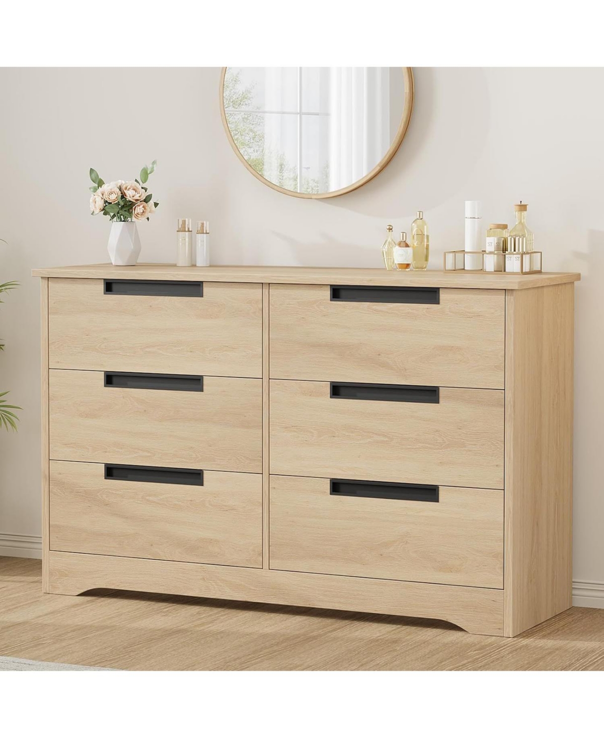 Click here for gaomon 6-Drawer Modern Wood Dresser Bedroom Double... prices