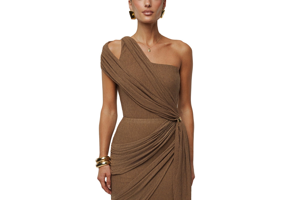 Click here for Jluxlabel Womens Lovina Drape Bodysuit - Brown prices