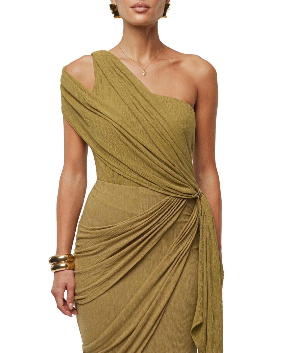 Click here for Jluxlabel Womens Lovina Drape Bodysuit - Green prices