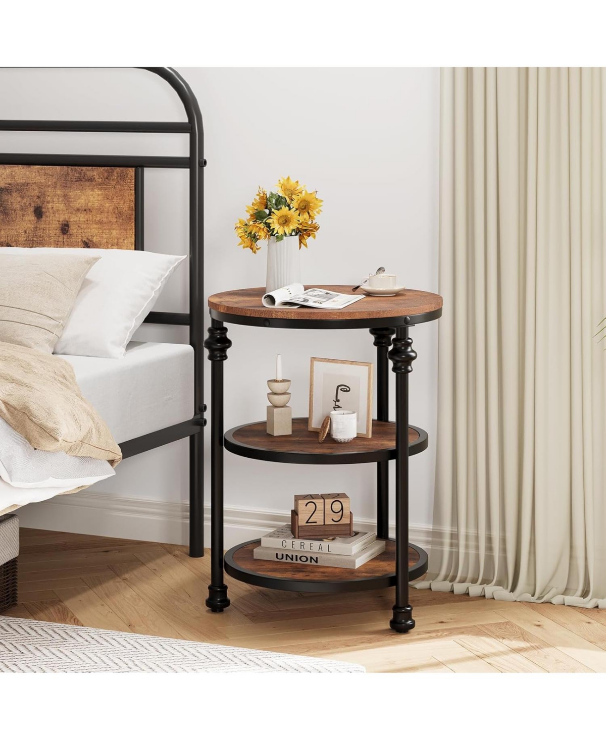 Click here for gaomon Round 3-Tier Side Table with Shelves  Small... prices