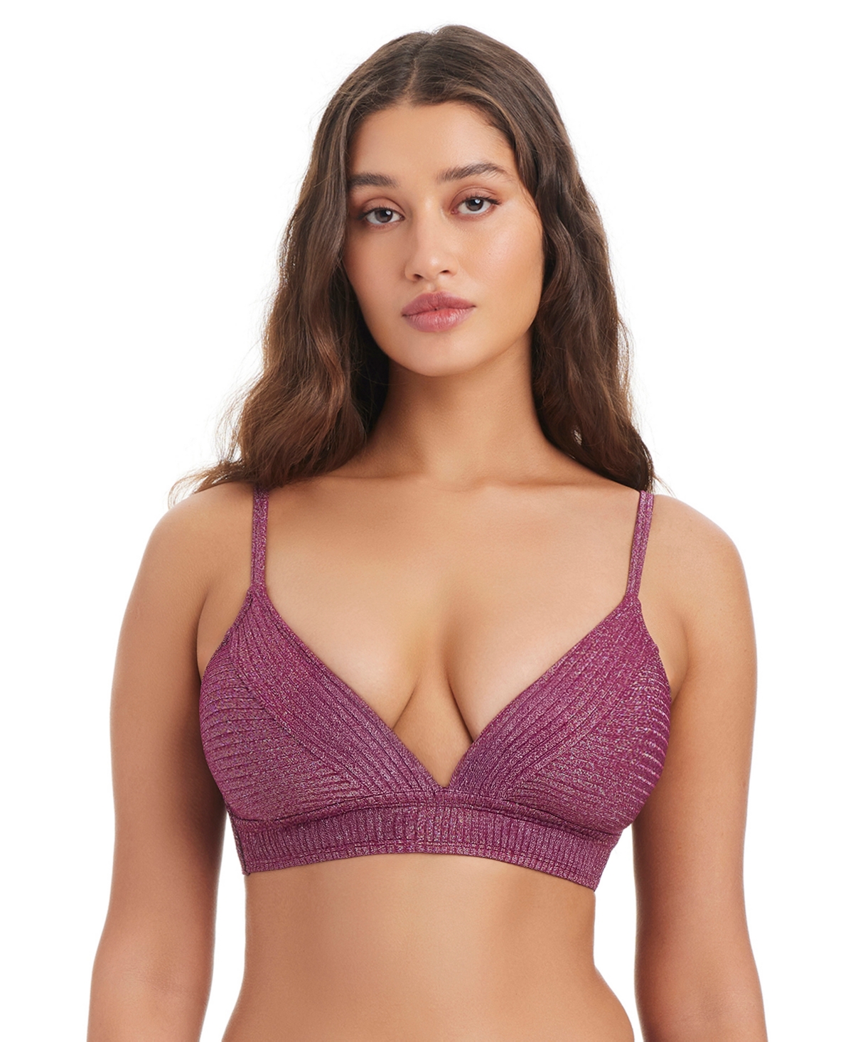 Click here for Bar Iii Rib & Shine Over-The-Shoulder Bra  Macys E... prices