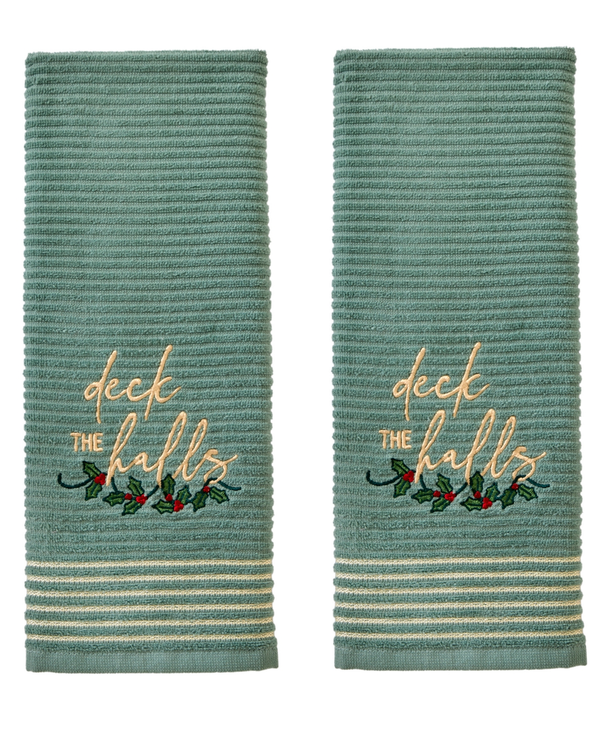 Click here for Skl Home Deck The Halls Hand Towel  Set of 2 - Gre... prices