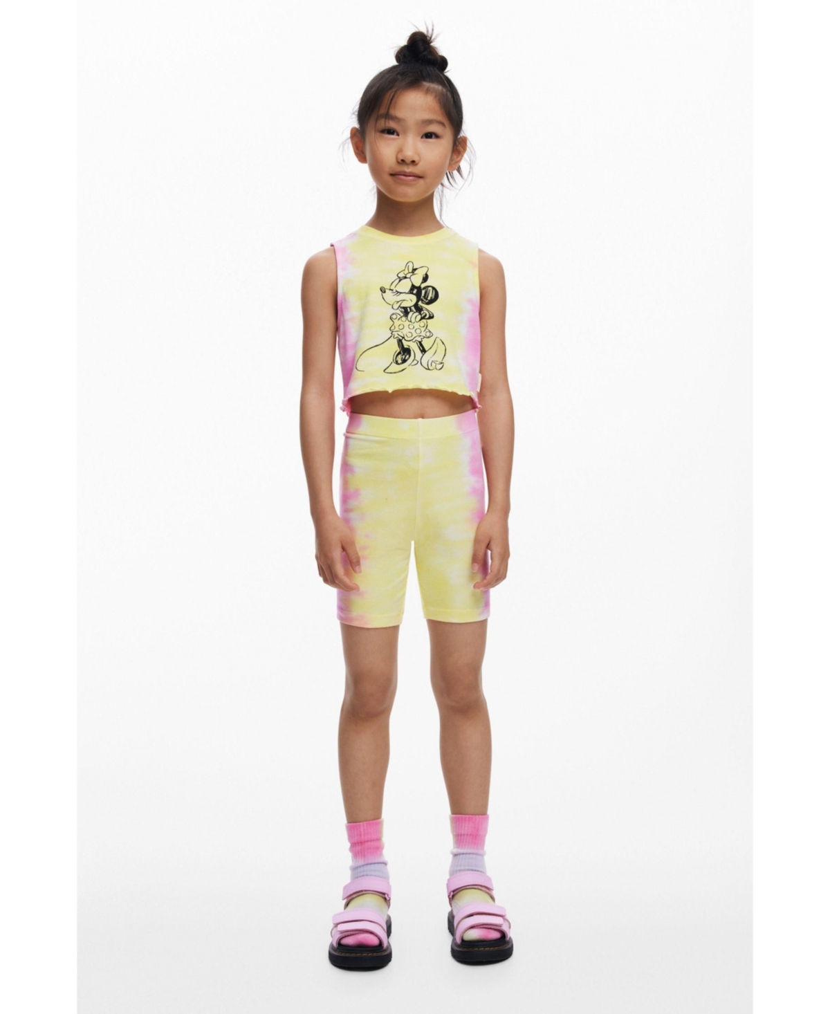 Click here for Desigual Girls Girlss Tie-dye leggings - Yellow prices