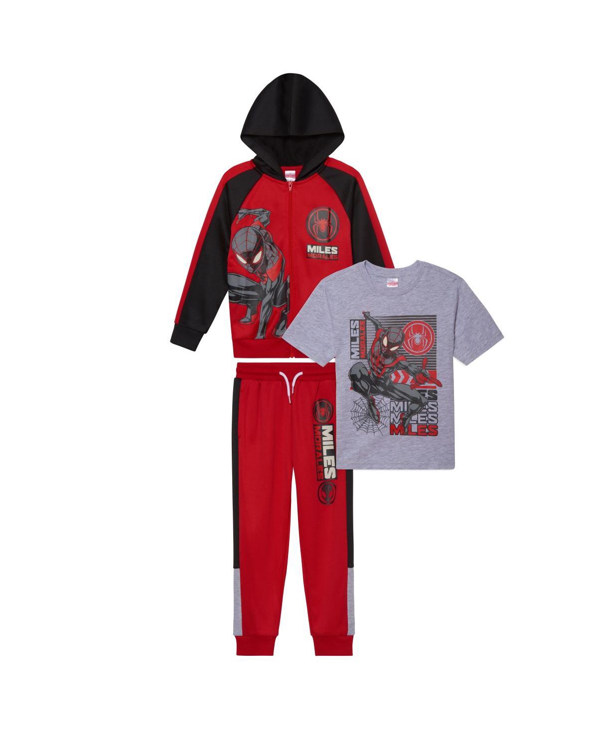 Click here for Miles Morales Boys 3-Piece Zip-Up Fleece Hoodie  T... prices