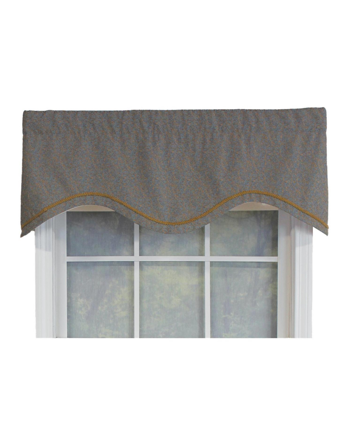 Click here for Rlf Home Bluebell Trimmed Cornice 100 Cotton with... prices