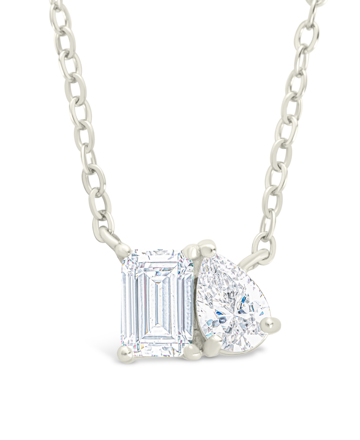 Click here for Sterling Forever Guinevere Cz Necklace - Silver prices
