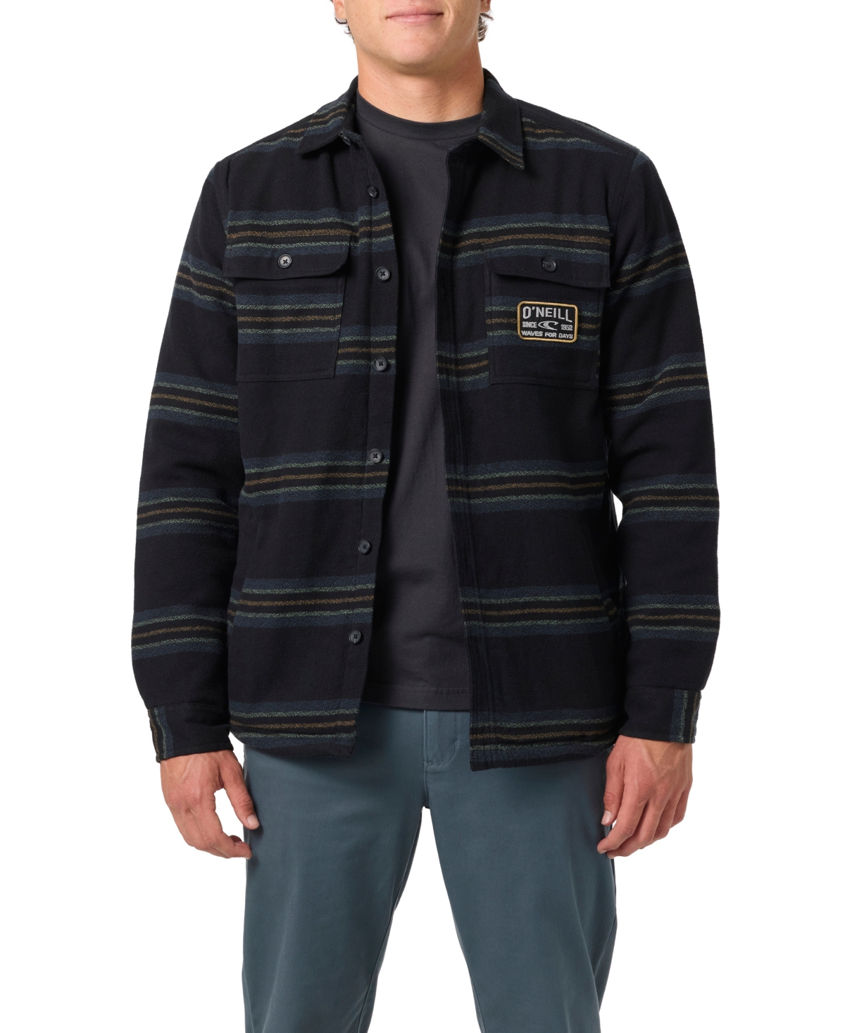 Click here for ONeill Mens Redmond High Pile Lined Jacket - Black prices