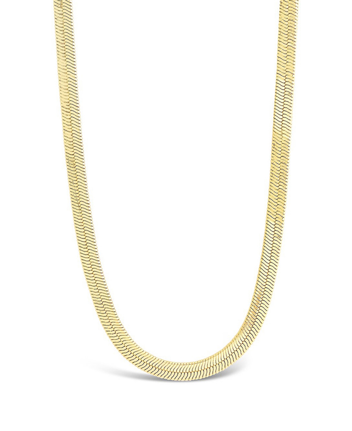 Click here for Sterling Forever Thick Herringbone Chain - Gold prices