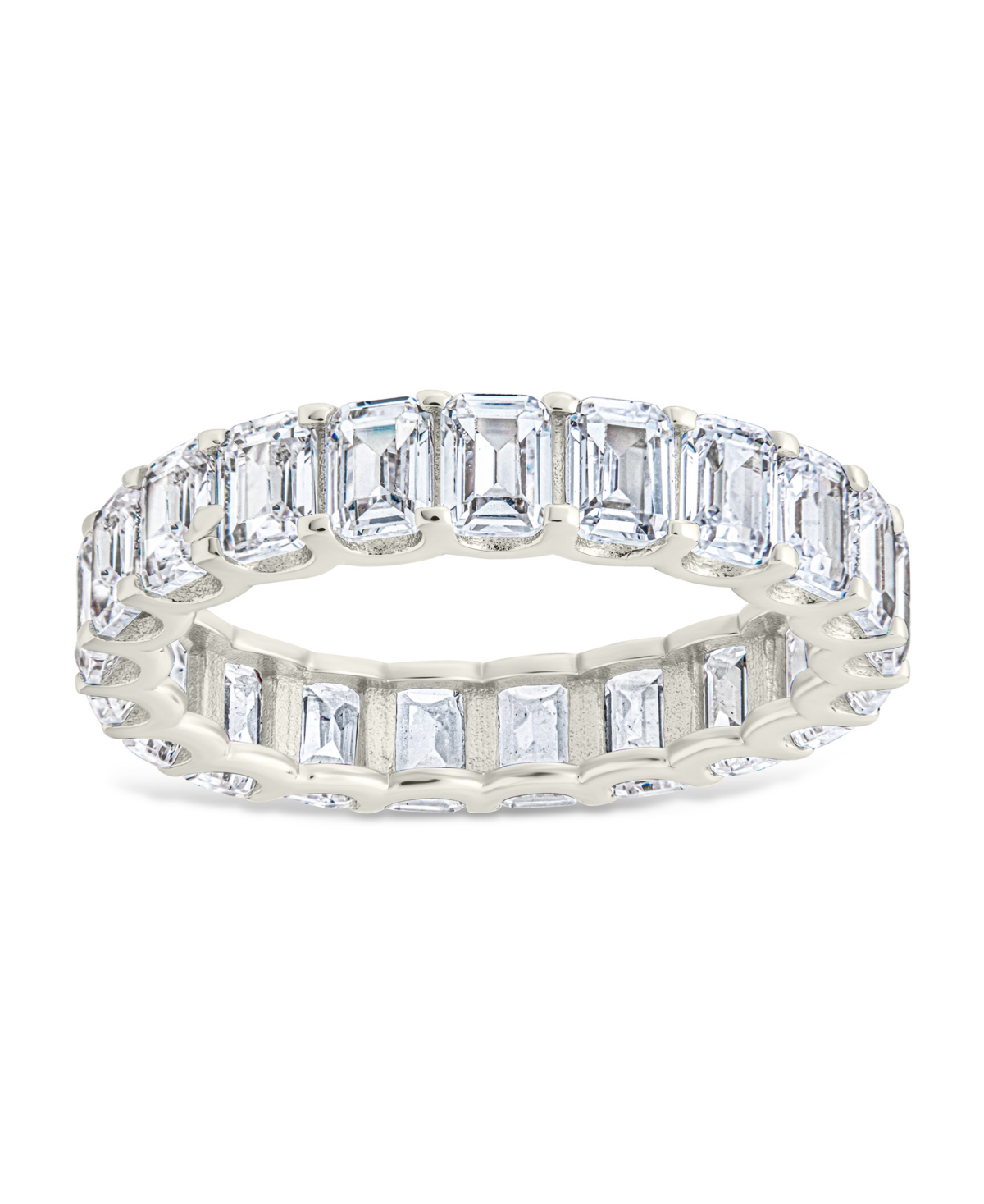 Click here for Sterling Forever Rio Baguette Cz Ring - Silver prices