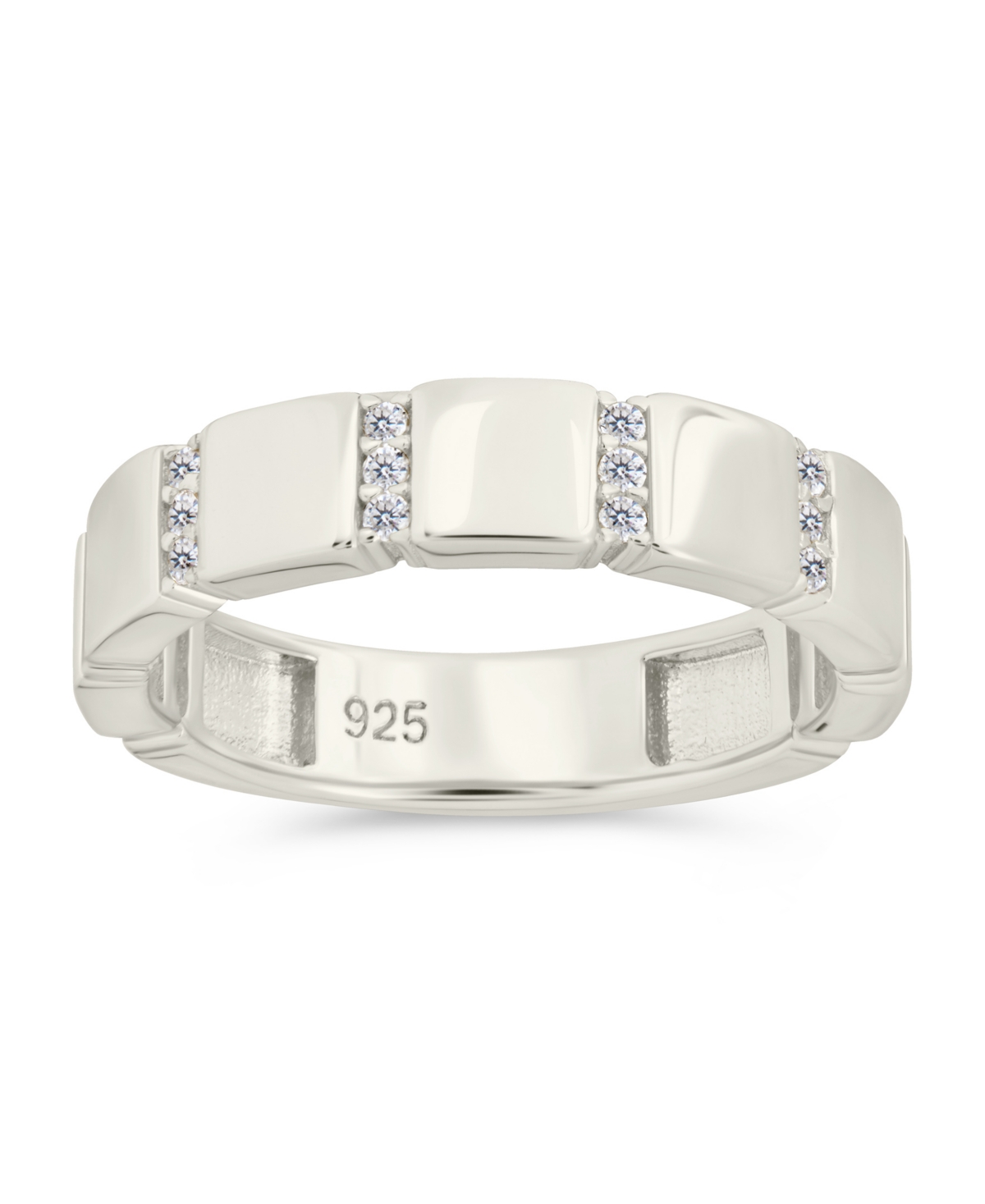 Click here for Sterling Forever Bradley Cz Ring - Silver prices