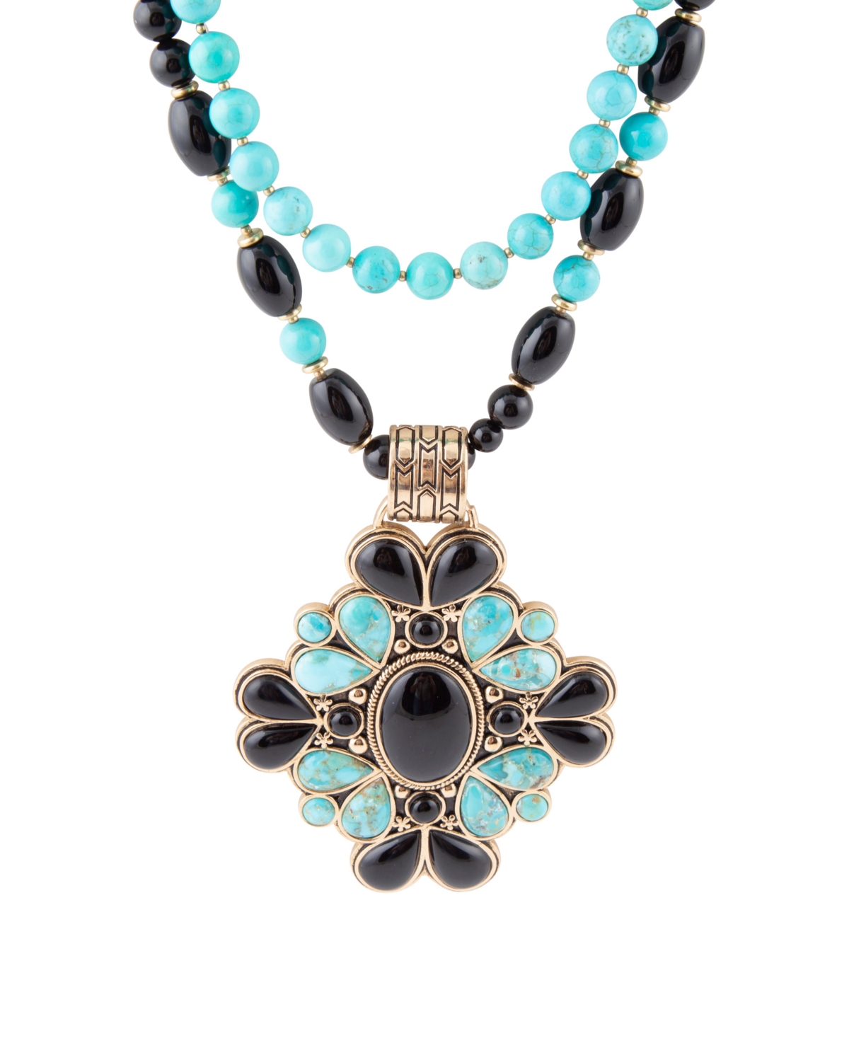 Click here for Barse Barcelona Blue Turquoise and Black Onyx Gold... prices