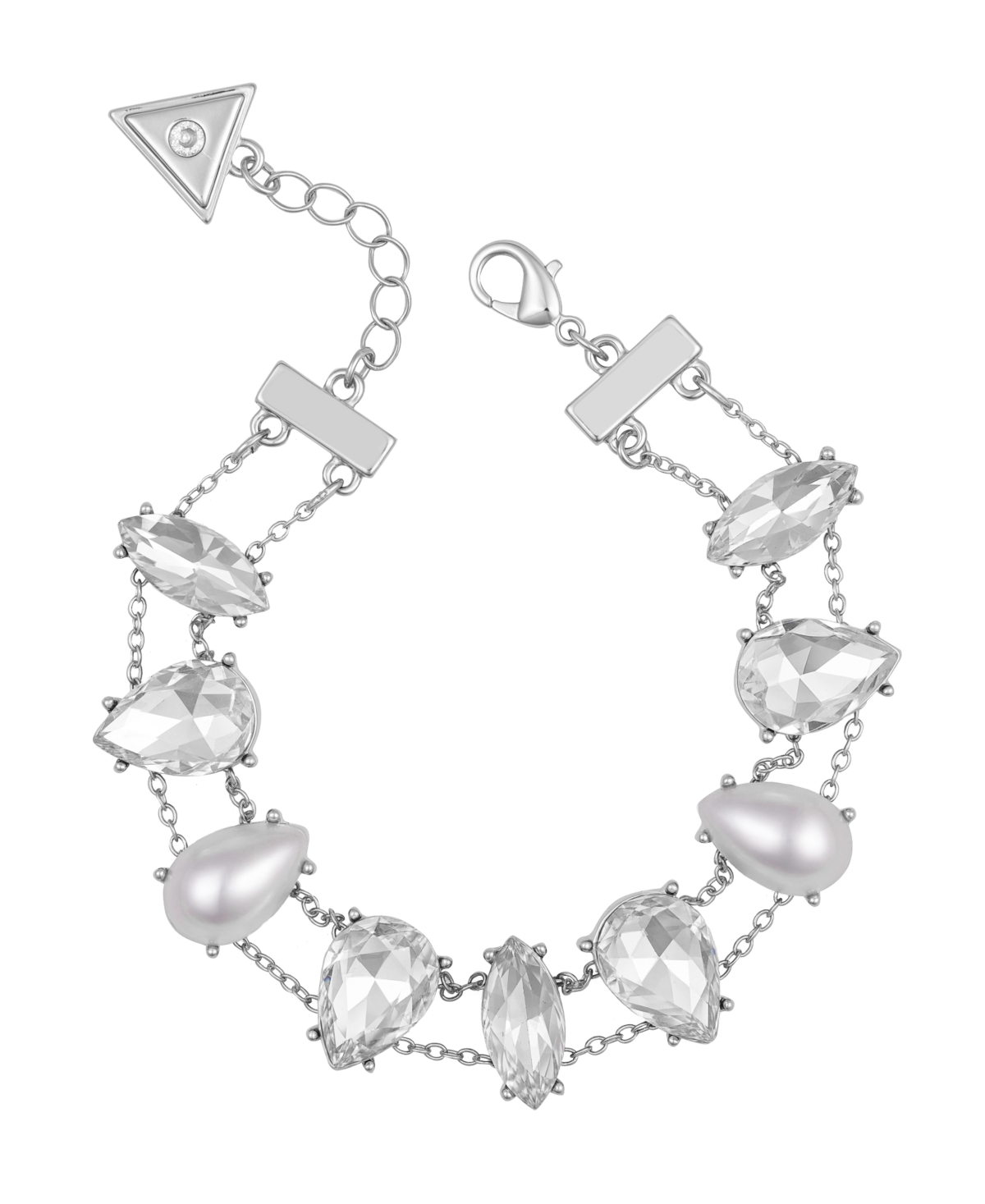 Click here for Guess Imitation Pearl And Glass Stone Bracelet - S... prices