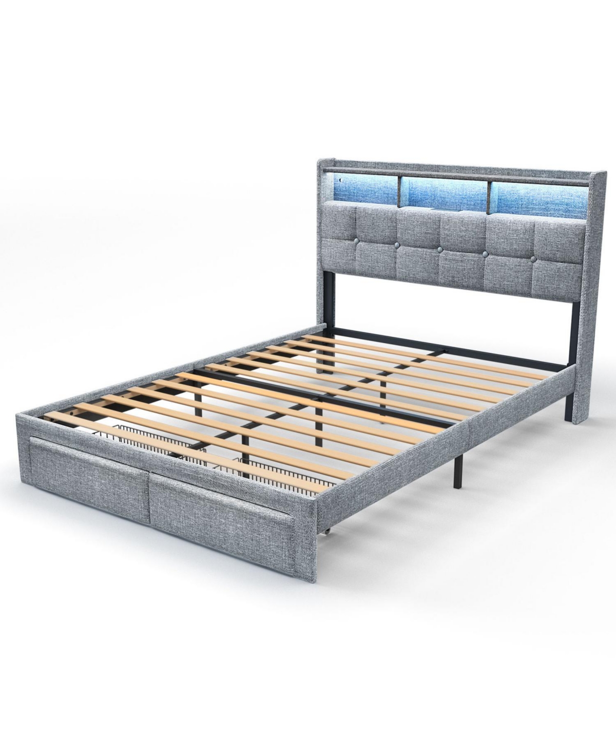 Click here for Streamdale Furniture Queen Bed with Led lighting -... prices