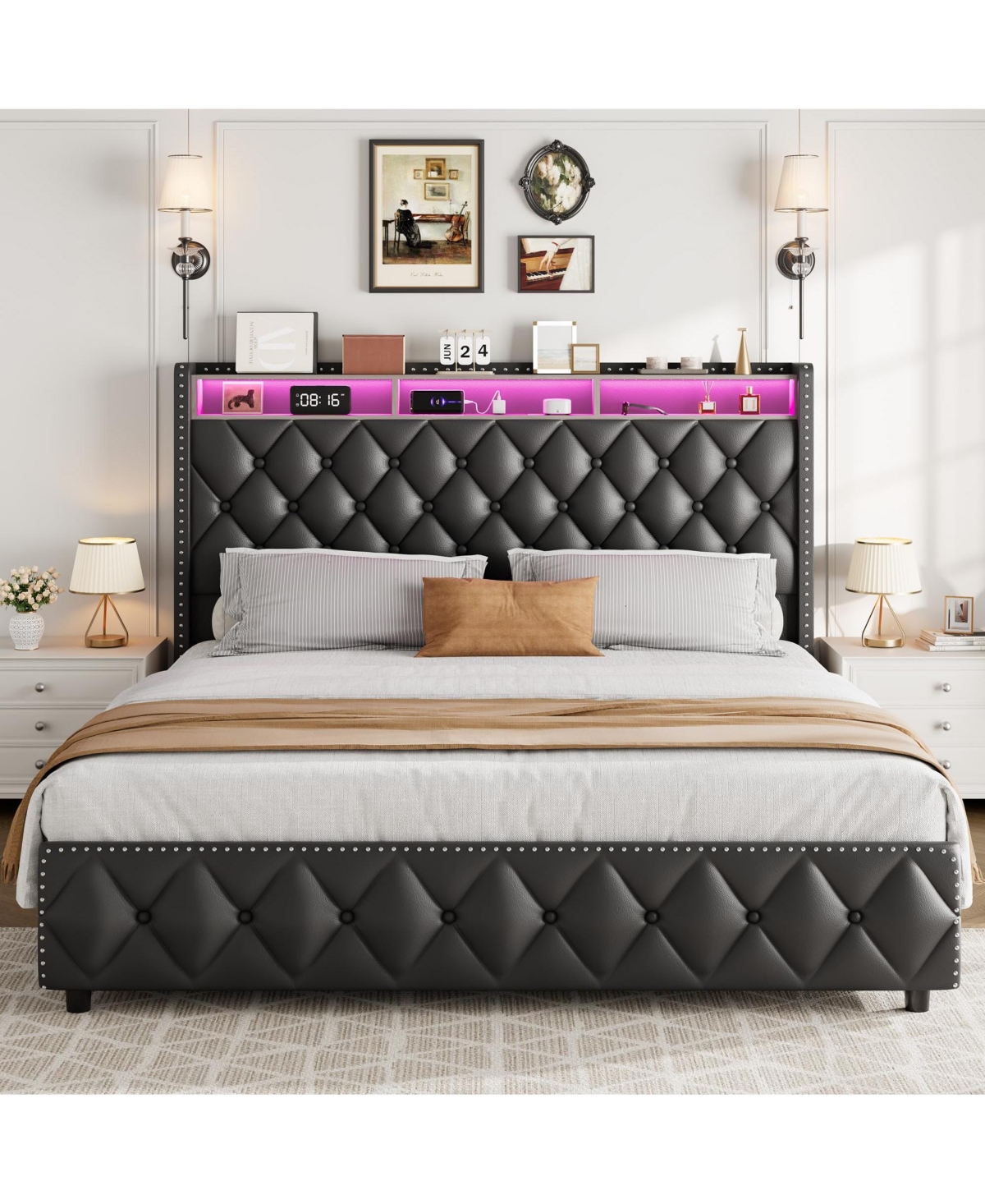 Click here for Gaomon Queen Bed Frame with 50.8" Tall Headbo... prices