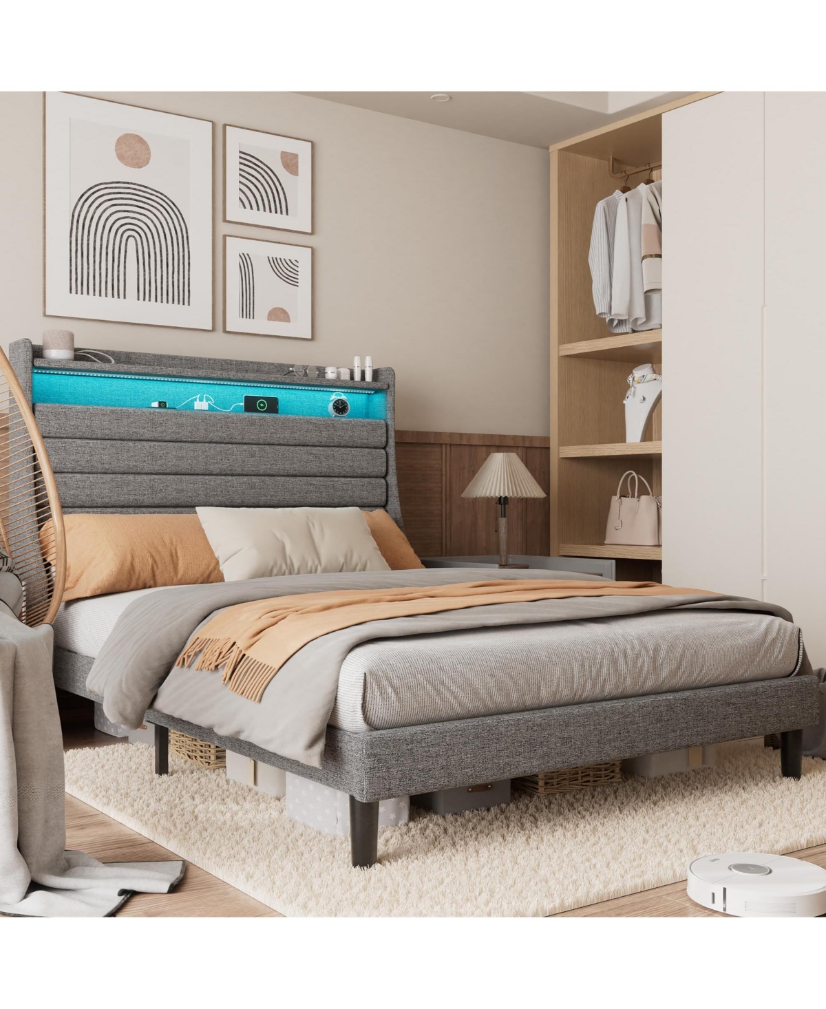 Click here for gaomon Full Bed Frame with Usb Charging Station &... prices