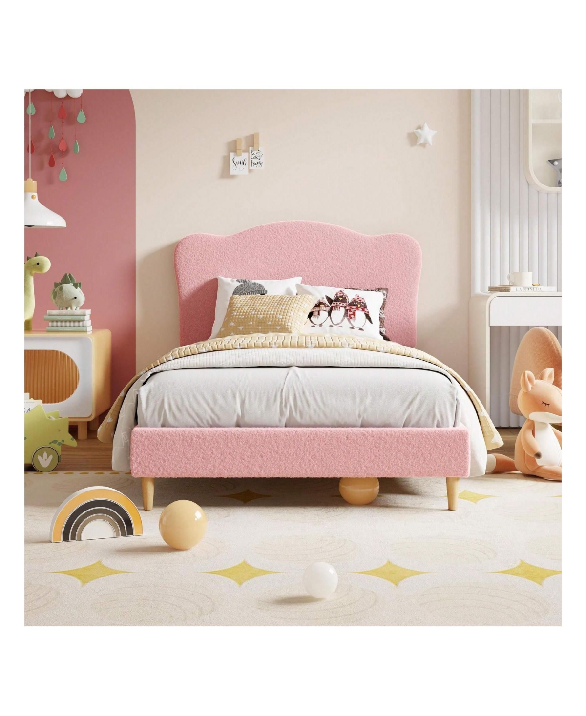 Click here for gaomon Twin princess Velvet Upholstered Platform B... prices