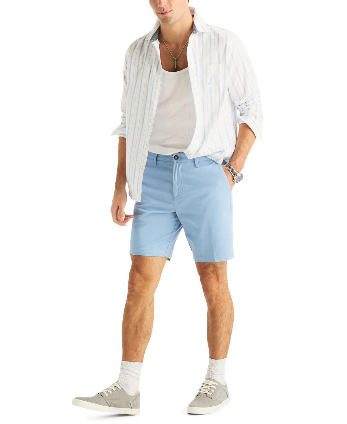 Click here for Nautica Mens Stretch Deck Regular-Fit Shorts - All... prices
