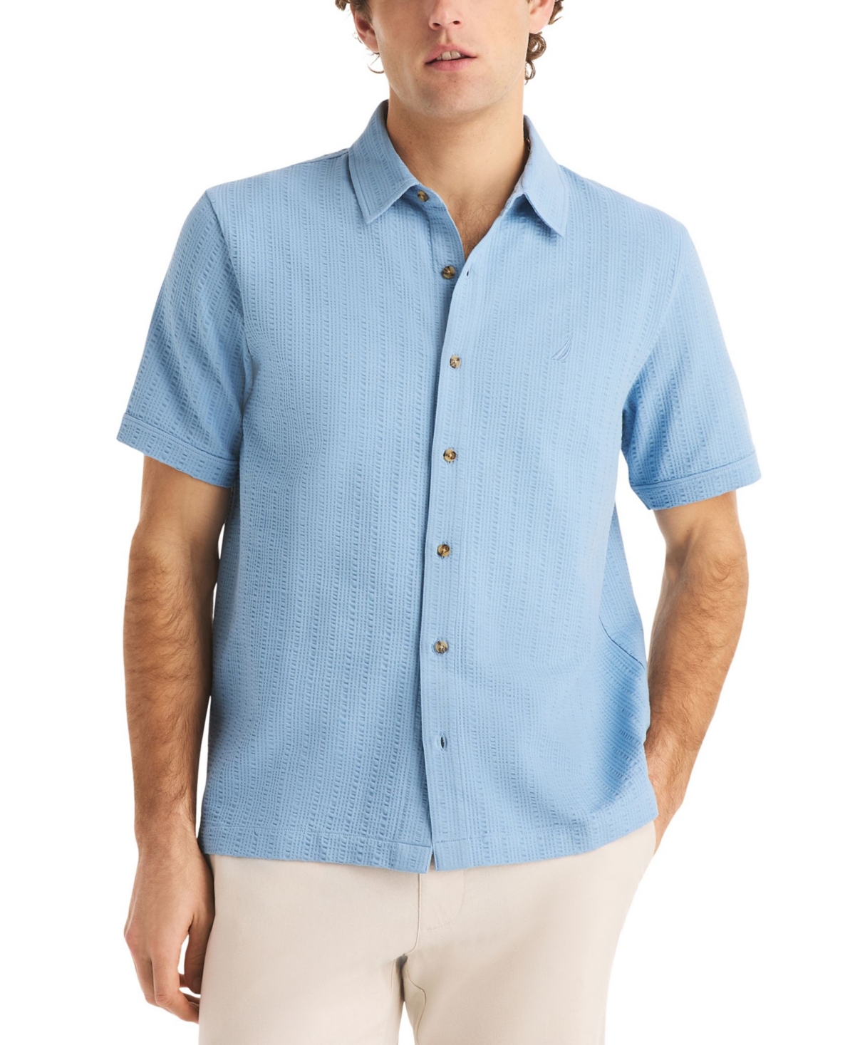 Click here for Nautica Mens Short-Sleeve Shirt - Allure prices