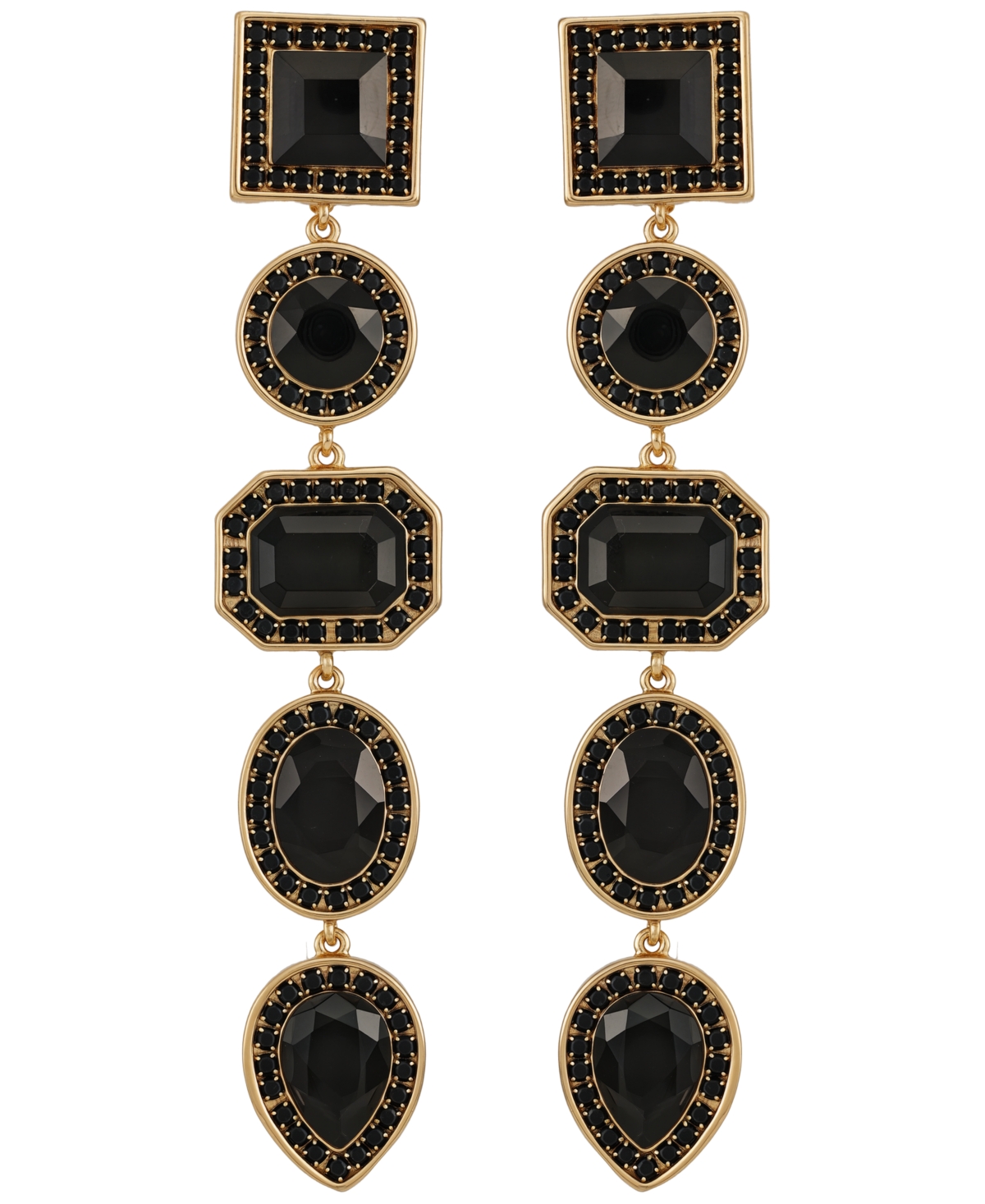 Click here for Guess Rhinestone Gold-Tone Linear Clip Statement E... prices