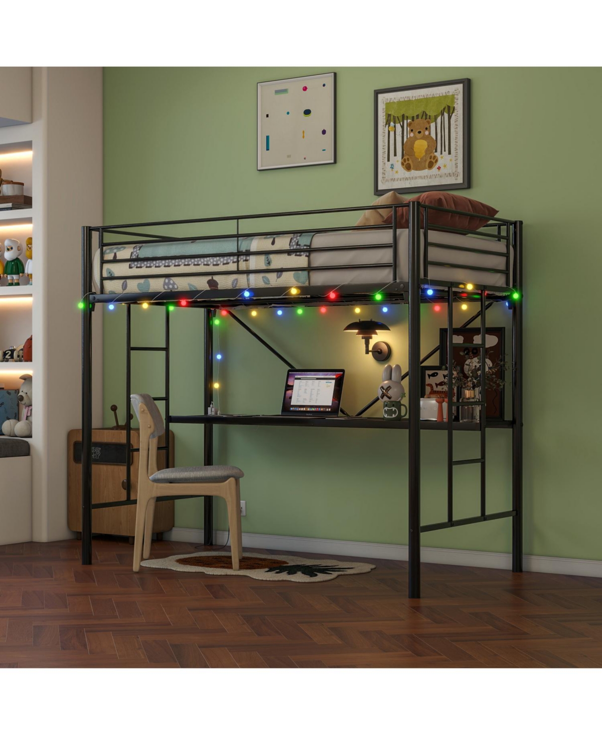 Click here for Streamdale Furniture Twin Loft Bed with Desk  Powe... prices