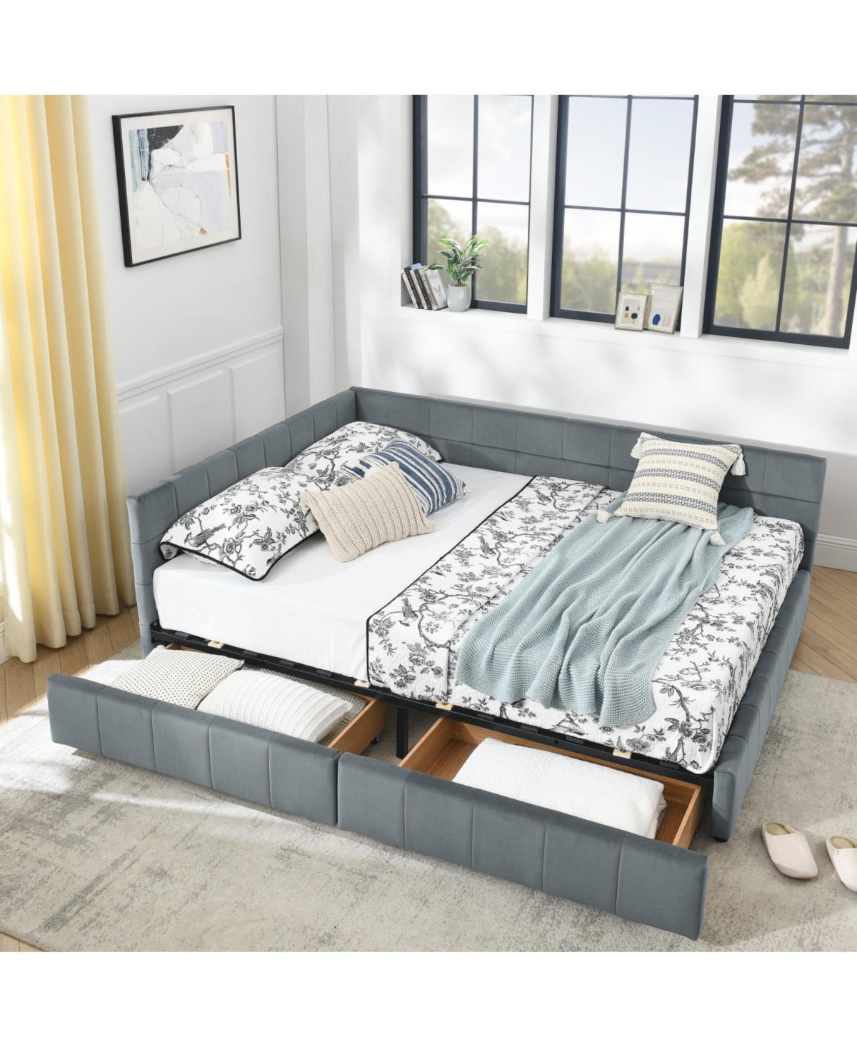 Click here for Streamdale Furniture Queen Velvet Tufted Storage B... prices