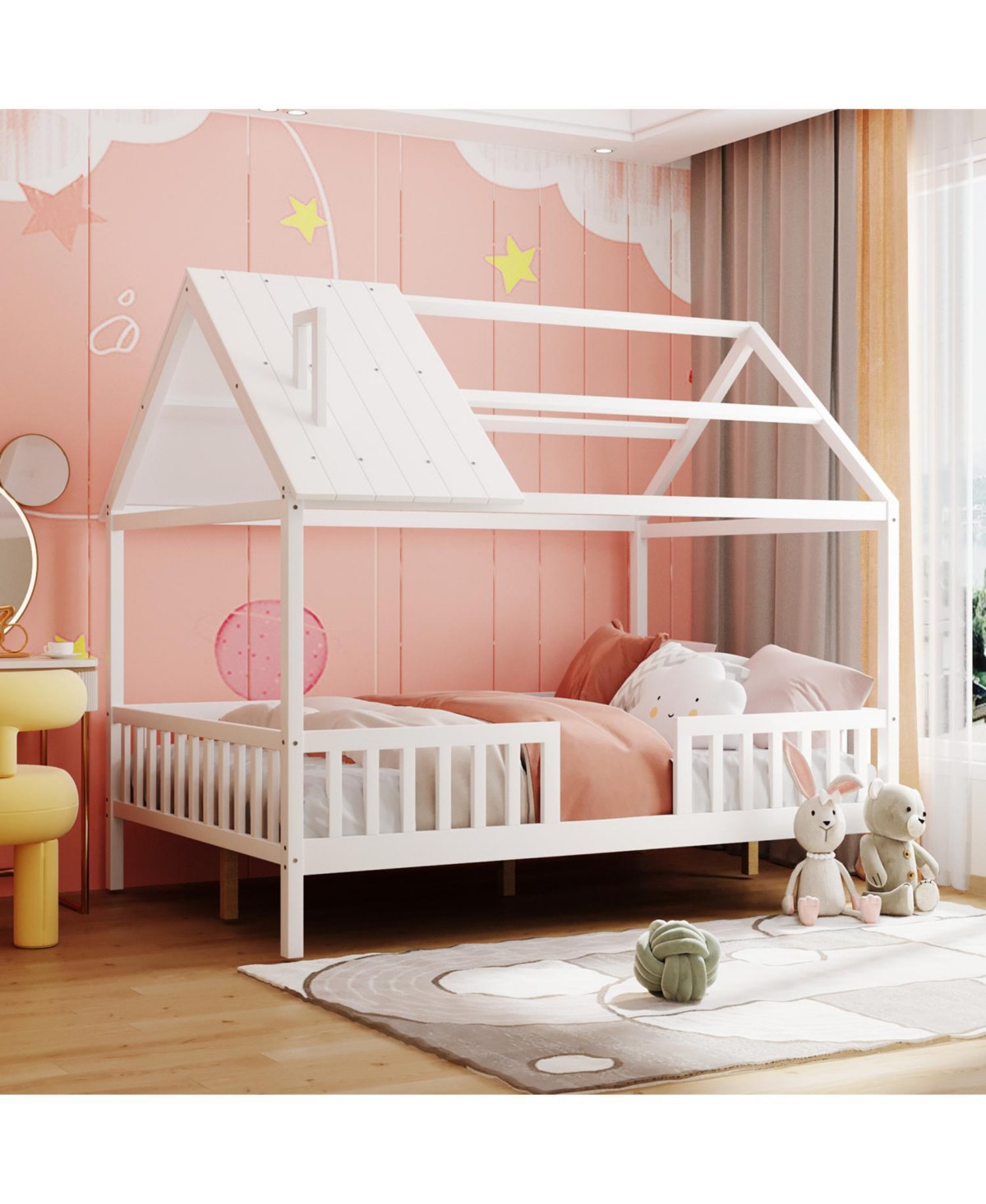 Click here for Streamdale Furniture Full Size Wood House Bed with... prices