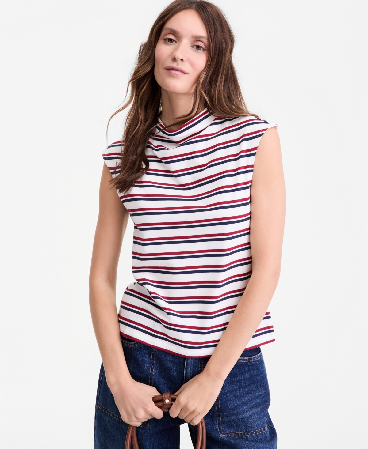 Click here for On 34th Womens Funnel Neck Sleeveless T-Shirt  Mac... prices