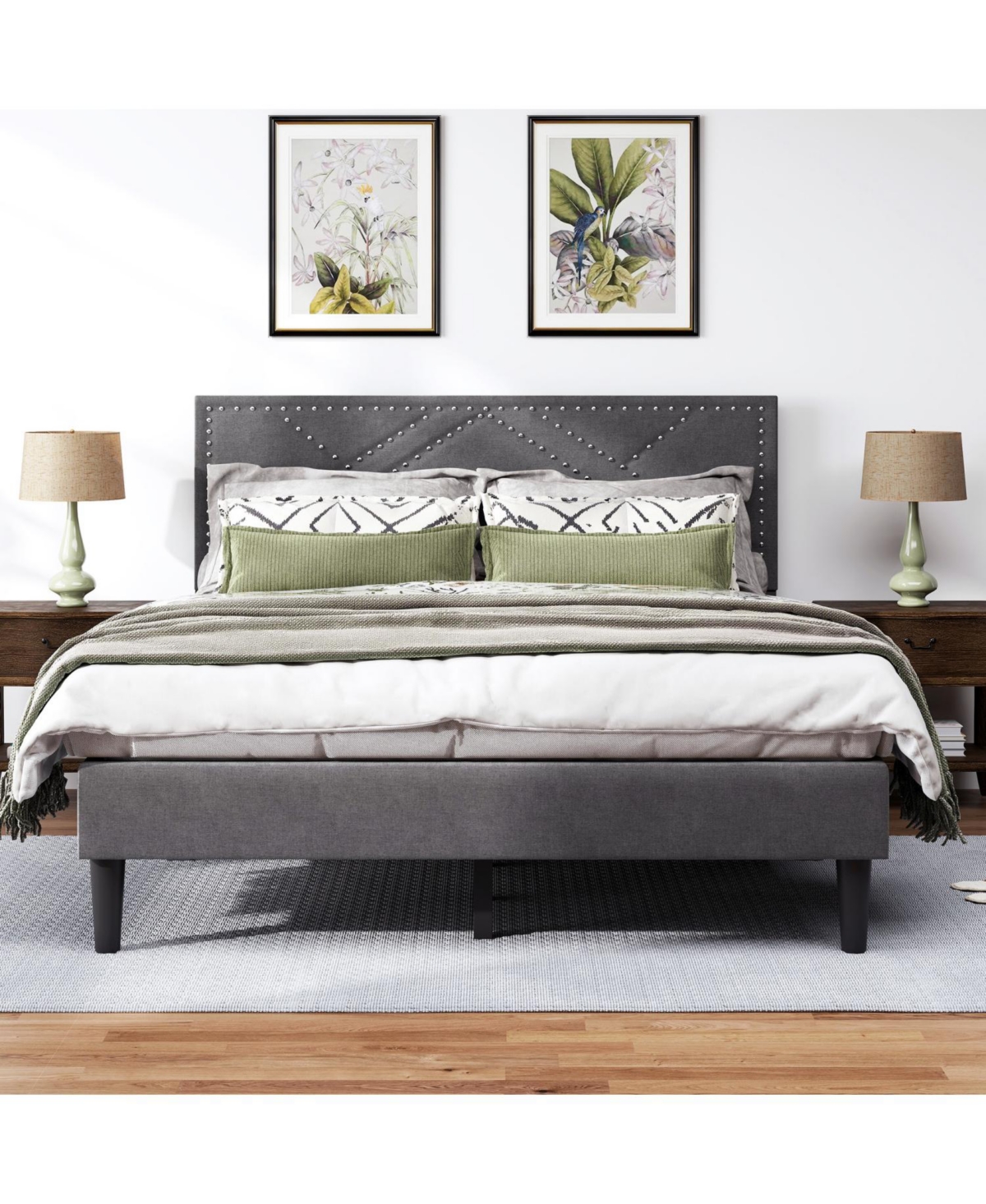Click here for Streamdale Furniture Queen Size Bed Frame with Hea... prices