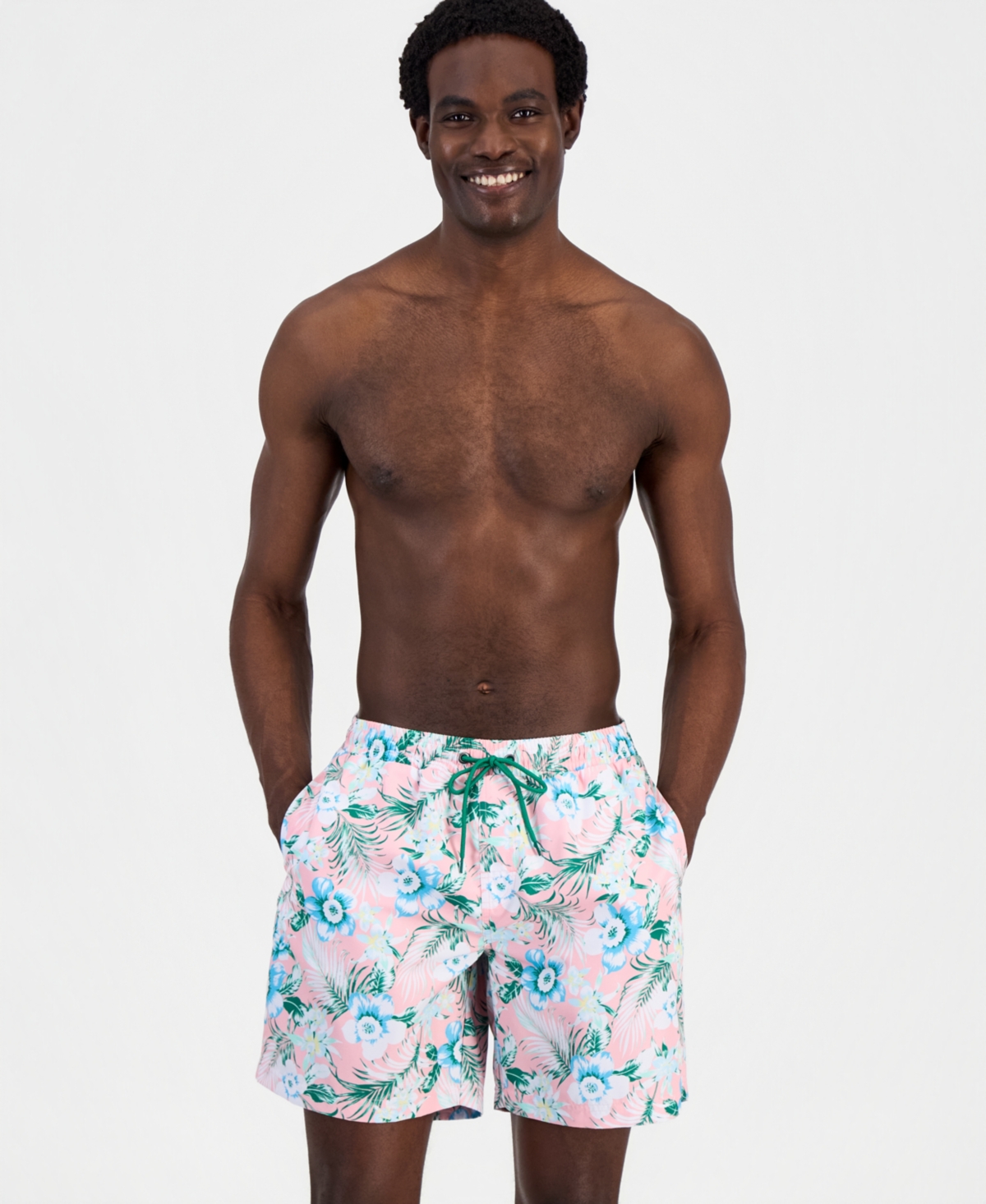 Click here for Club Room Mens Ocean Floral 7 Swim Trunk  Macys Ex... prices