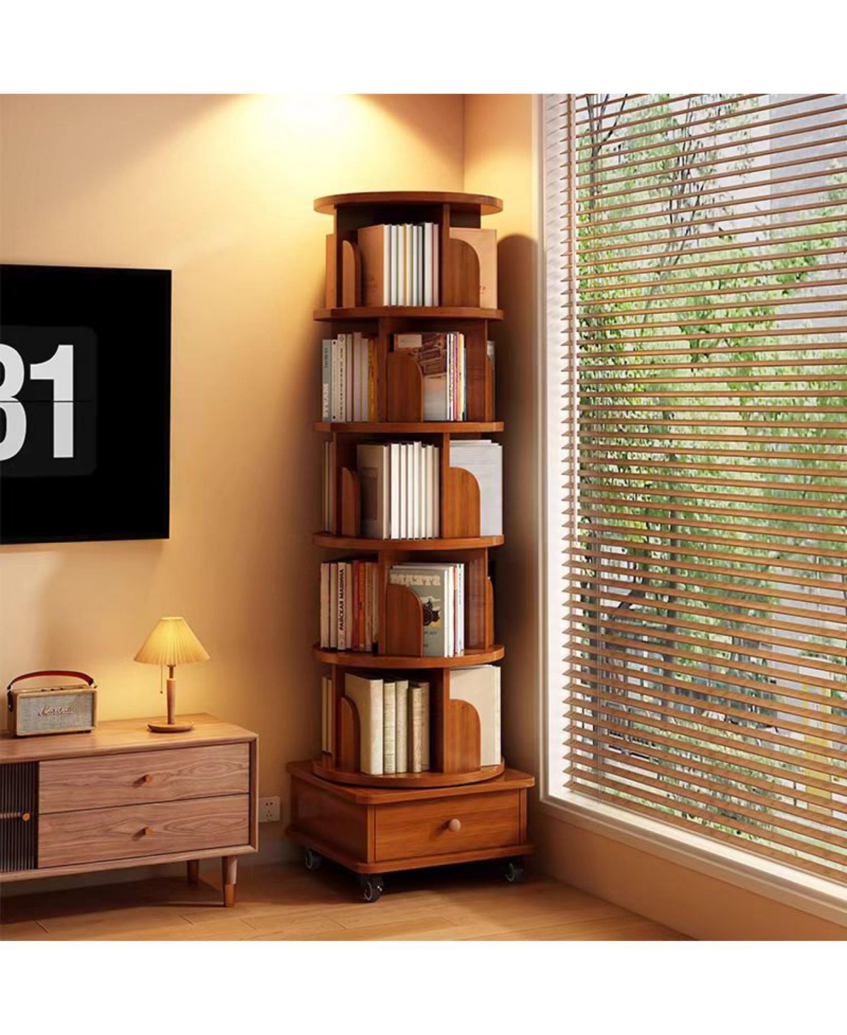 Click here for Streamdale Furniture Rotating Bookshelf 360 Corner... prices