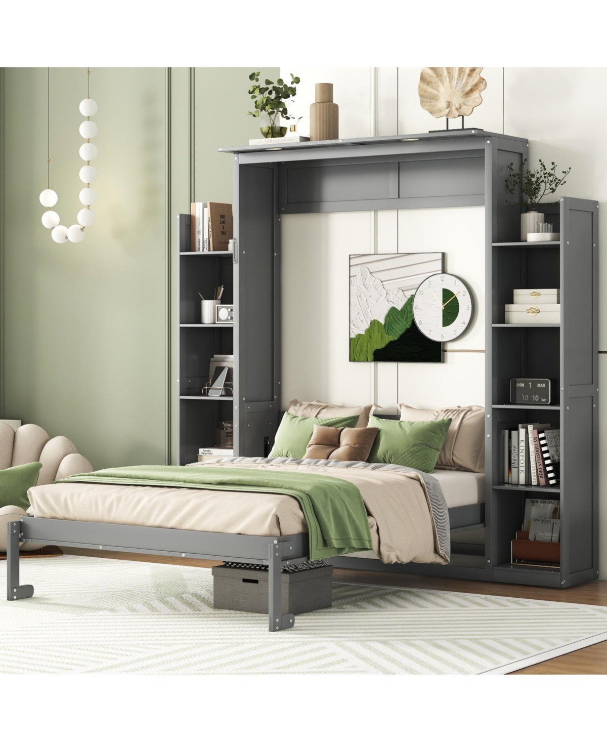 Click here for Streamdale Furniture Murphy Bed with Shelves & Led... prices