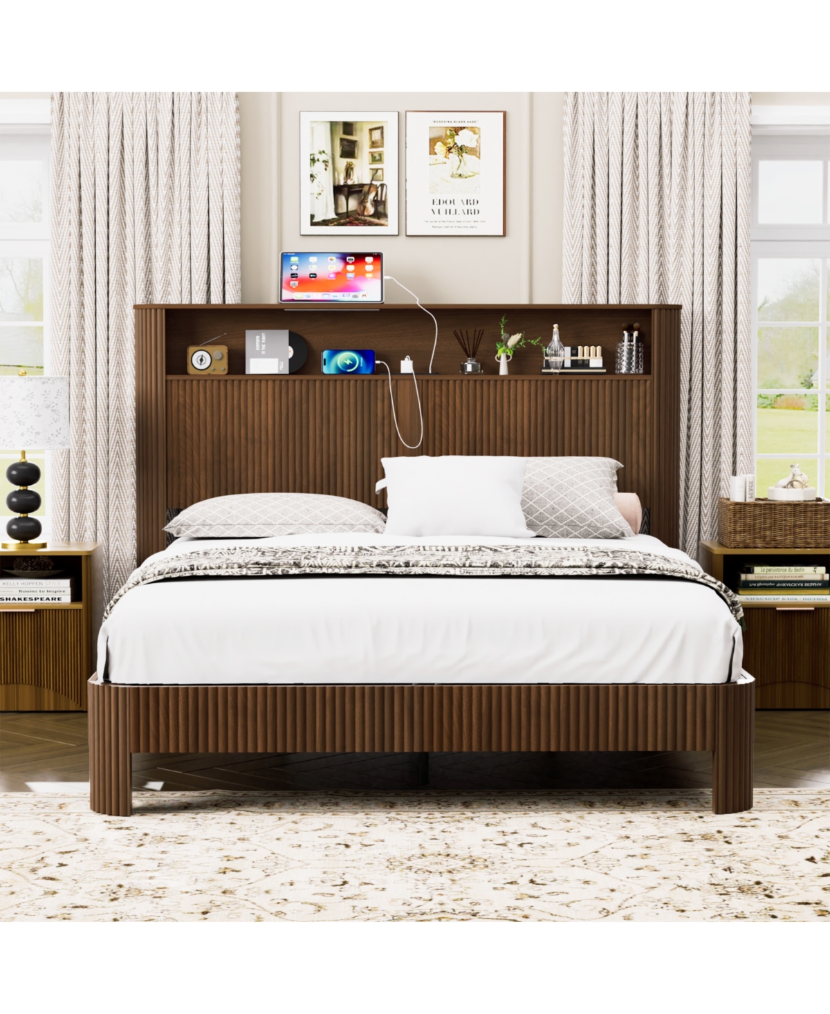 Click here for Streamdale Furniture Queen Bed Frame- Storage Head... prices