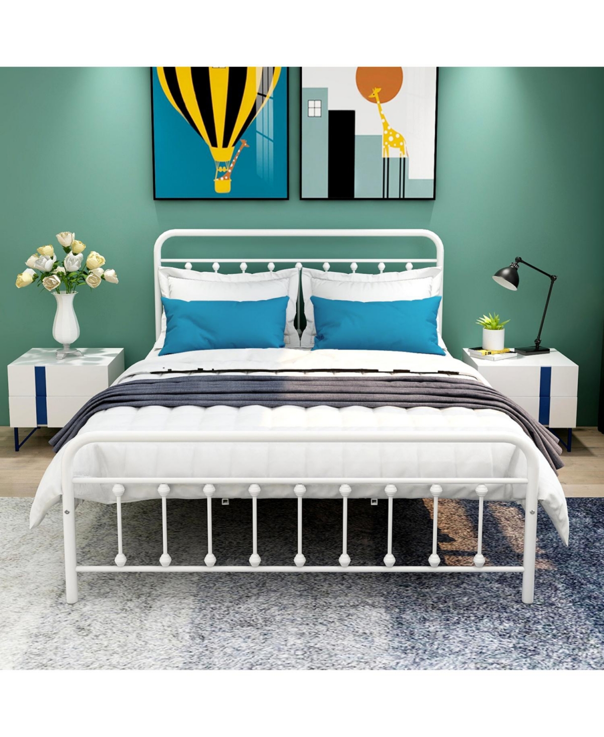 Click here for Streamdale Furniture Victorian White Metal Bed Fra... prices