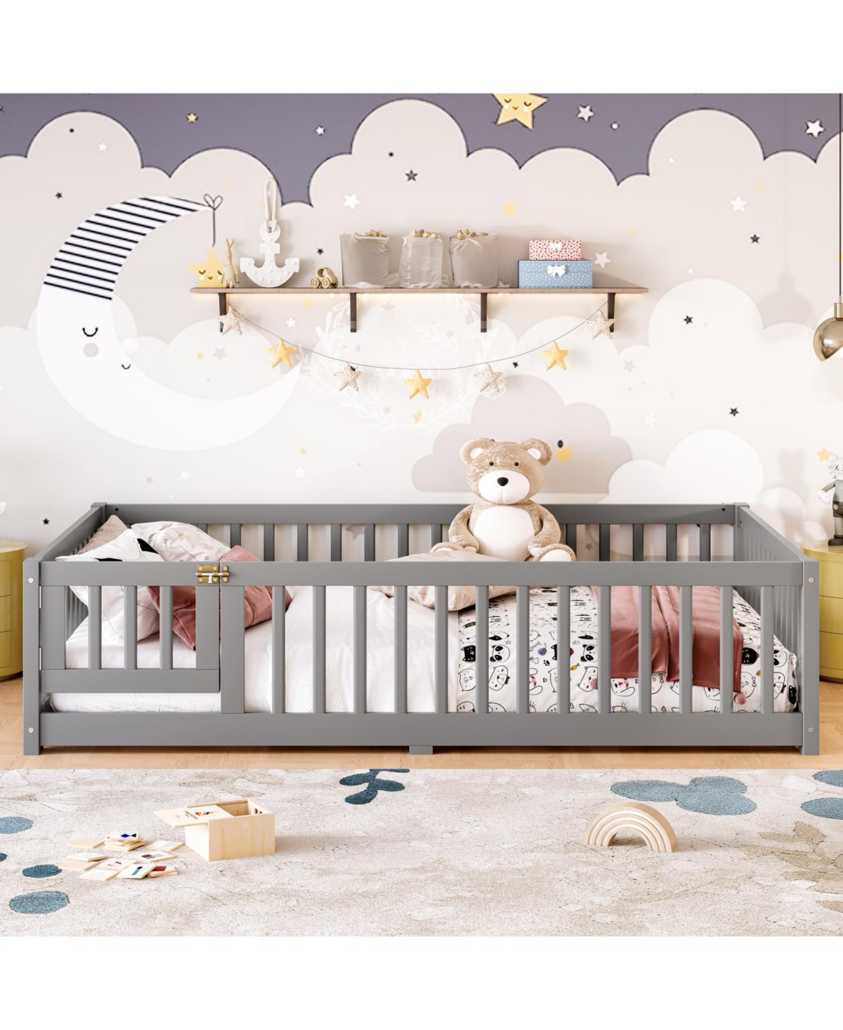 Click here for Streamdale Furniture Full Size Floor Bed with Guar... prices