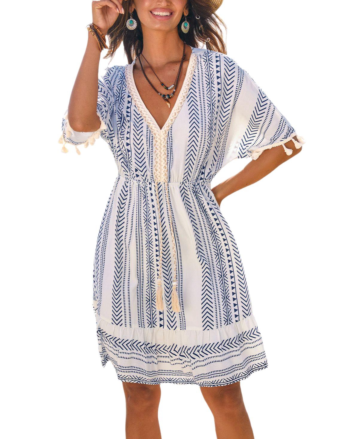 Click here for Cupshe Womens Quiet Adventure Boho Mini Beach Dres... prices