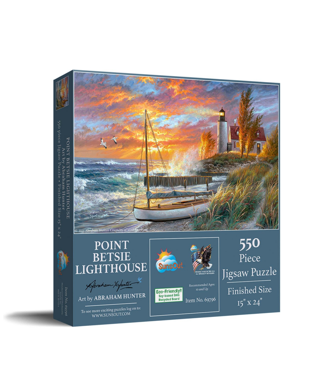 Click here for SunsOut Point Betsie Lighthouse 550 piece Jigsaw P... prices