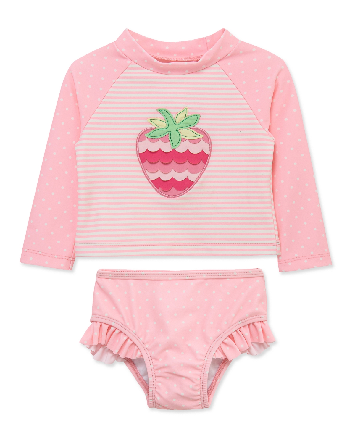 Click here for Little Me Baby Girls Strawberry Long-Sleeve Rash G... prices