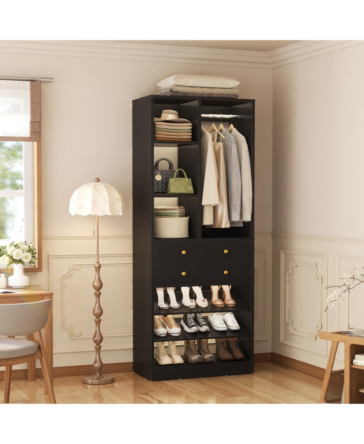Click here for Aheaplus 28 Freestanding Closet Storage System wit... prices
