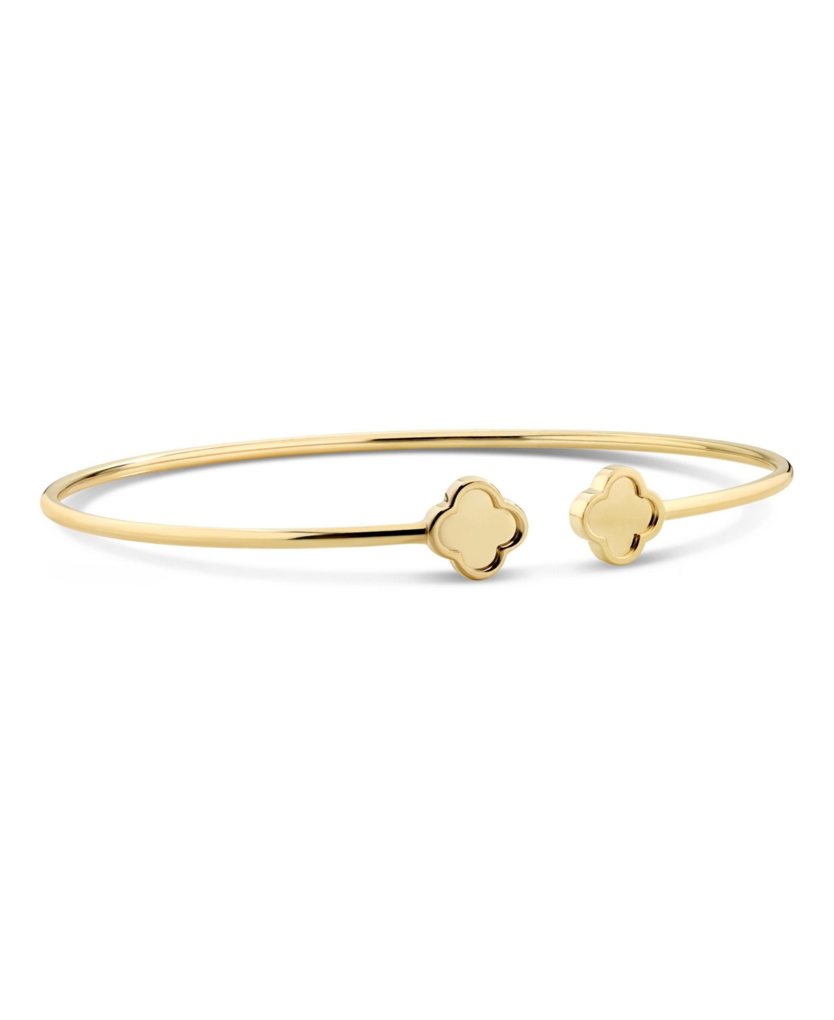 Click here for Devata Double Clover Bangle Bracelet in 14K Gold... prices