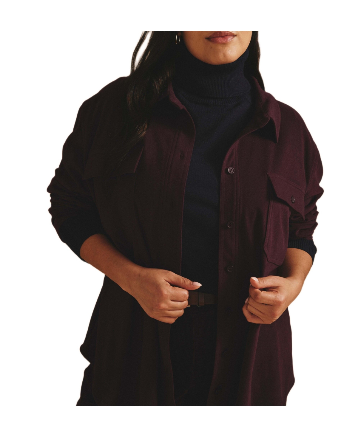 Click here for Universal Standard Womens Maine Stretch Flannel Sh... prices