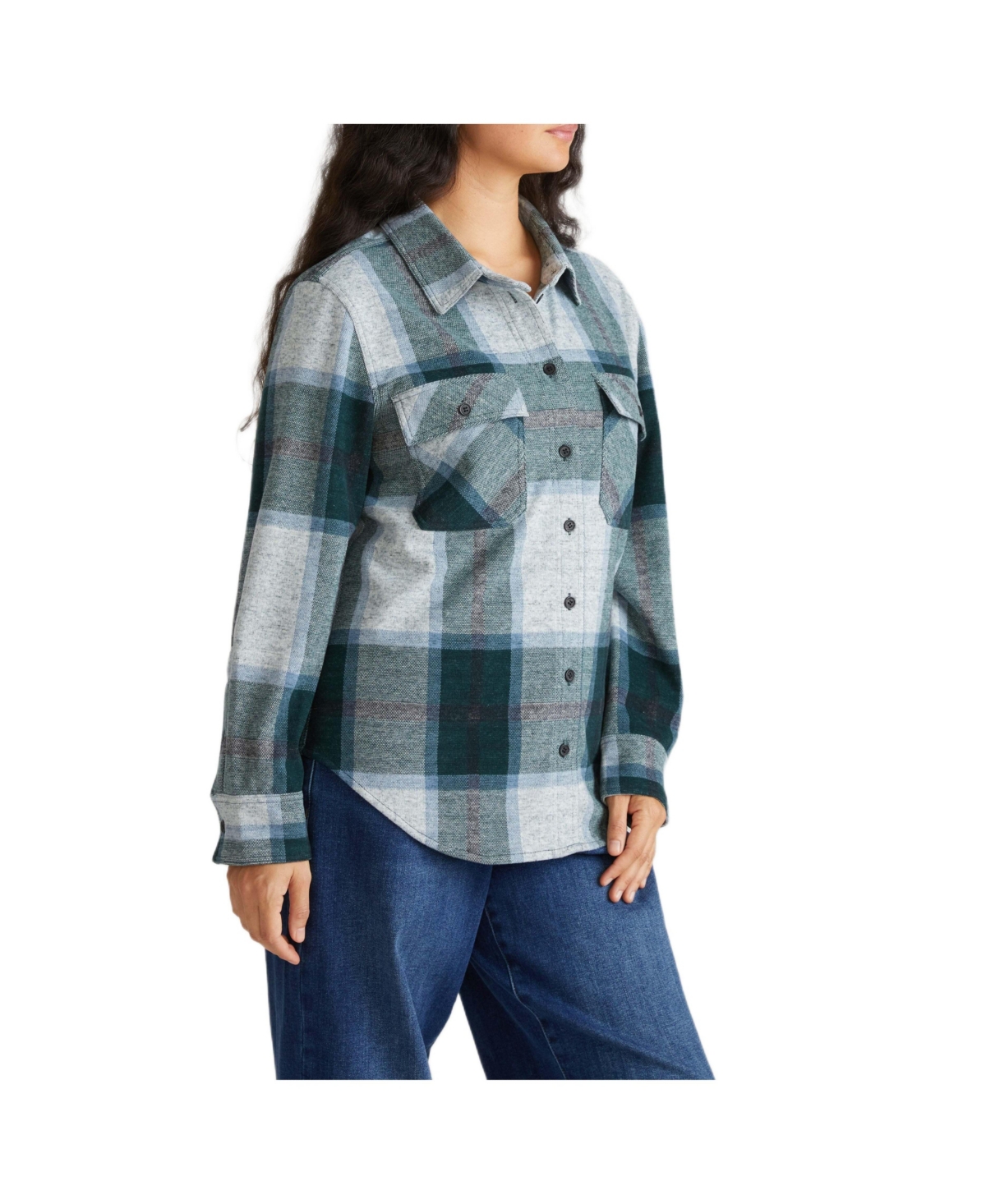 Click here for Universal Standard Womens Maine Stretch Flannel Sh... prices