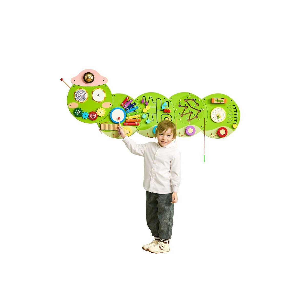 Click here for Slickblue Caterpillar Activity Wall Busy Board Pan... prices