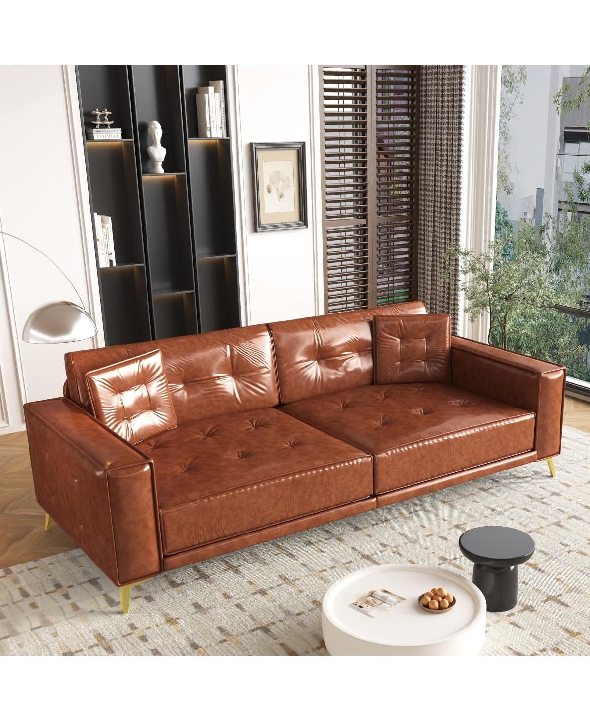 Click here for Maison Boucle 92" Faux Leather King Size Conv... prices