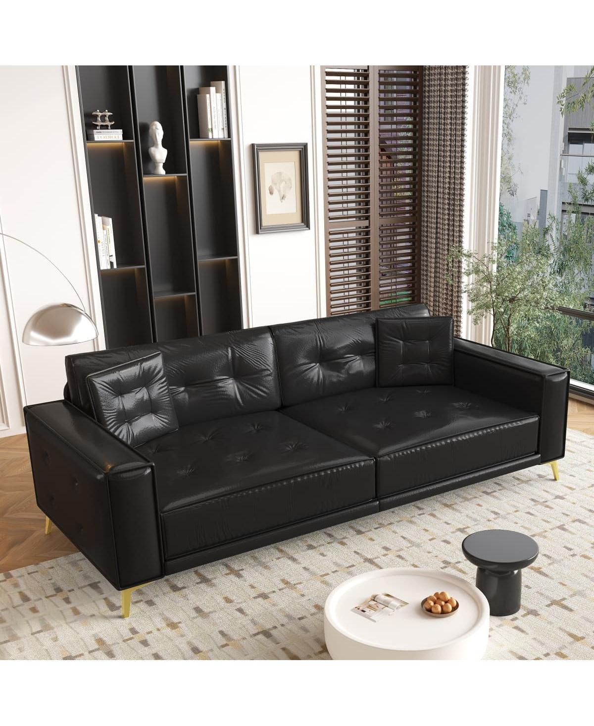 Click here for Maison Boucle 92" Faux Leather King Size Conv... prices