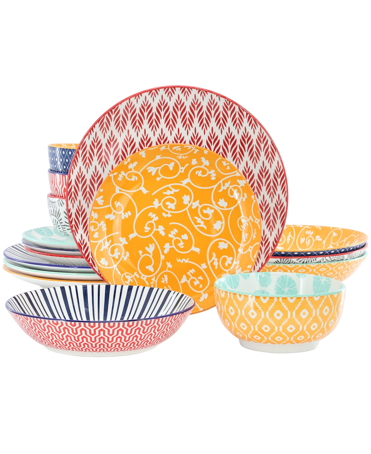 Click here for Elama Giovanna 16-Pc. Dinnerware Set  Service For... prices