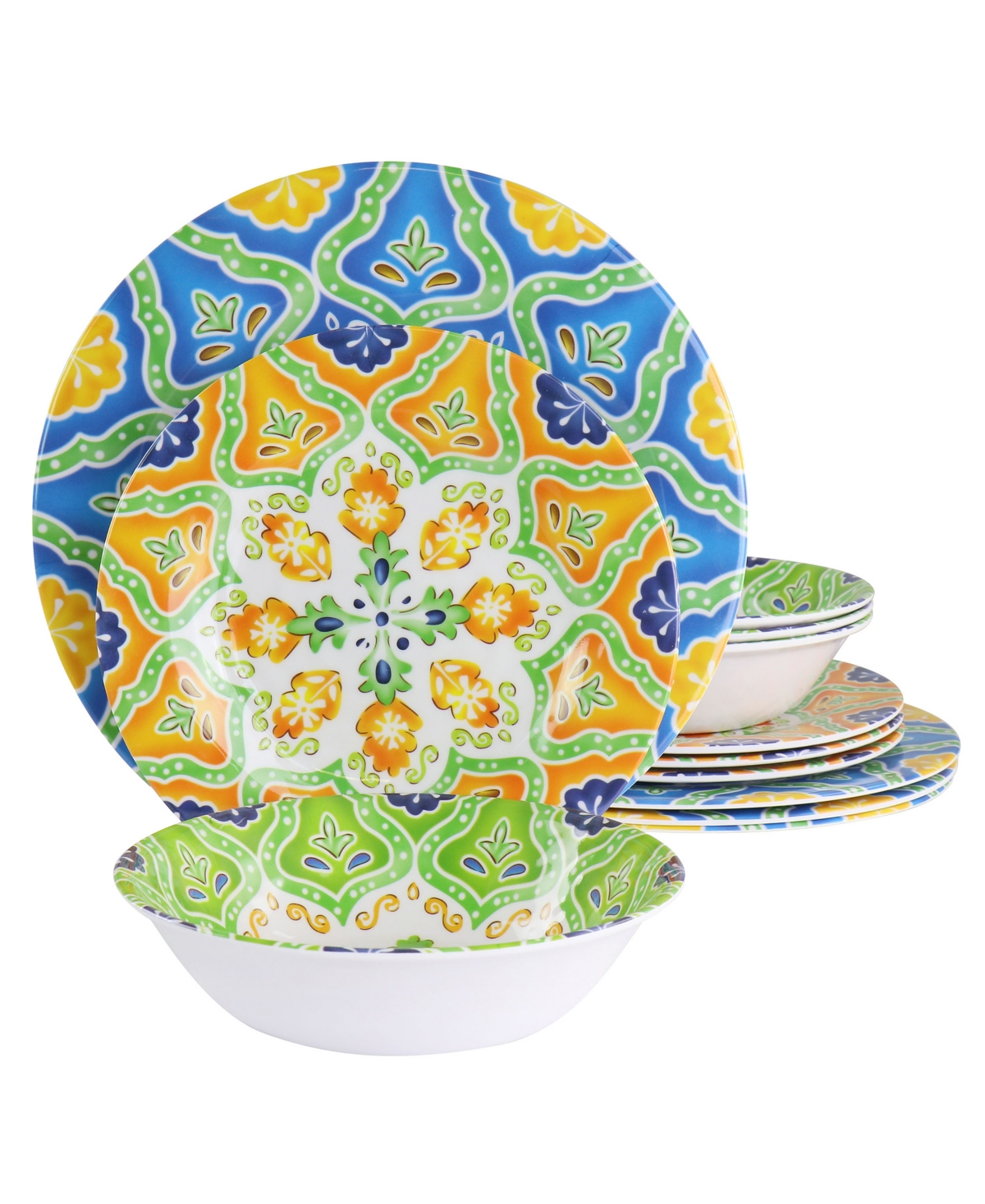 Click here for Elama Melamine Stapanya 12-Pc. Dinnerware Set  Ser... prices