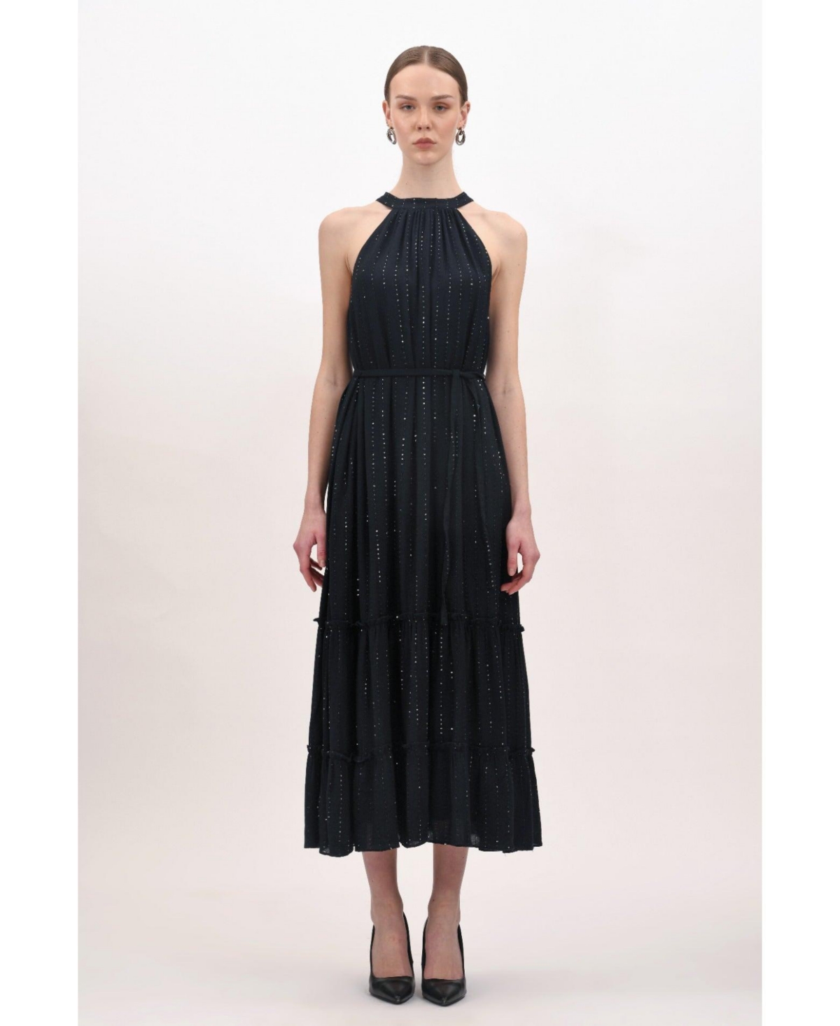 Click here for Celina Moon Womens Moonlit Maxi Dress - Black with... prices