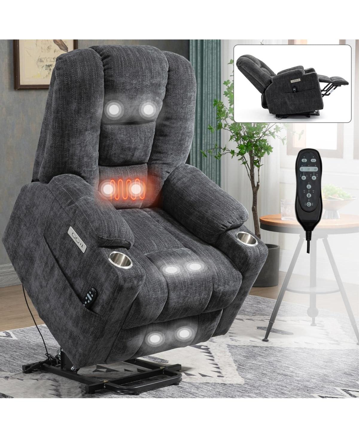 Click here for Maison Boucle Chenille Power Lift Recliner with Ma... prices