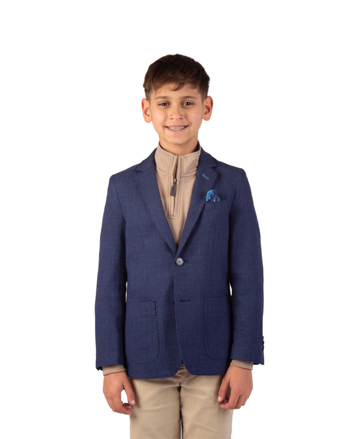 Click here for Tailorbyrd Big Boys Solid Slub Textured Sportcoat... prices