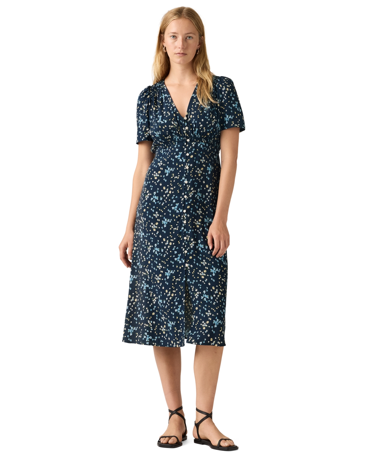 Click here for Levis Womens Paola V-Neck Midi Dress - Mavis Flor prices